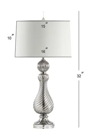 JONATHAN Y Murano 32" Swirled Crystal/glass Led Table Lamp