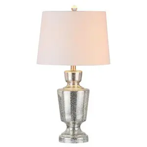 JONATHAN Y Olivia 26.5" Glass Led Table Lamp - Mercury Silver