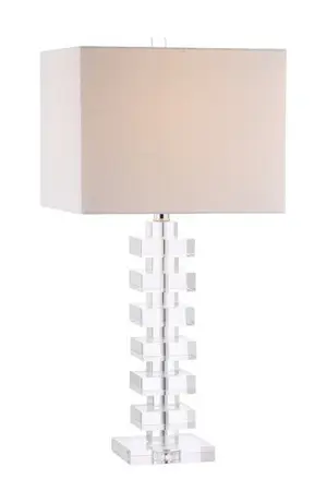 JONATHAN Y June 28" Crystal Led Table Lamp - Clear