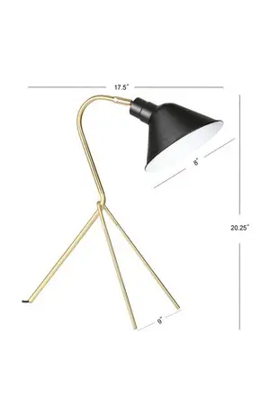 JONATHAN Y Mae 20.25" Brass Led Task Lamp