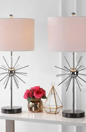 JONATHAN Y Aria 31.5" Metal/marble Led Table Lamp