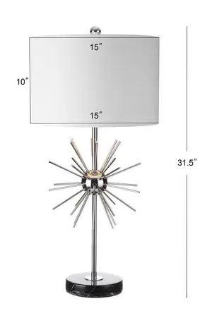 JONATHAN Y Aria 31.5" Metal/marble Led Table Lamp