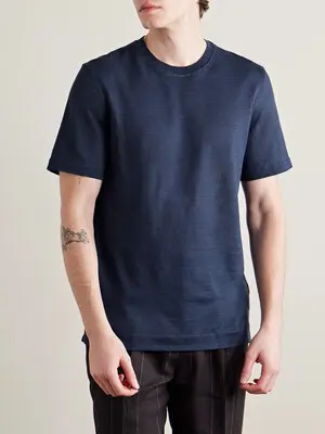 Zegna Oasi Linen T-shirt - Blue