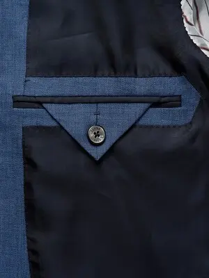 Zegna Oasi Linen Suit Jacket - Blue