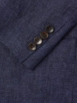 Mr P. Unstructured Linen-chambray Suit Jacket