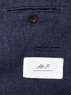 Mr P. Unstructured Linen-chambray Suit Jacket