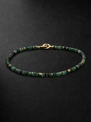 M. Cohen 18-karat Gold, Emerald, And Diamond Bracelet - Green