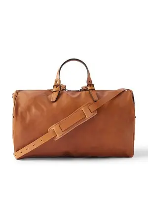 BLEU DE CHAUFFE Leather Duffle Weekend Bag