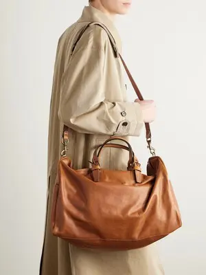 BLEU DE CHAUFFE Leather Duffle Weekend Bag