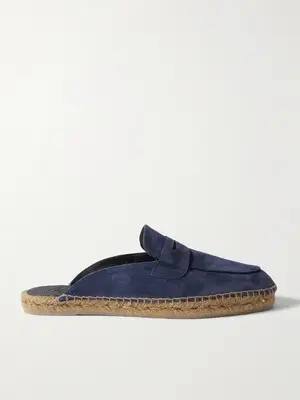 CastaÑer Nando Suede Backless Espadrilles - Blue