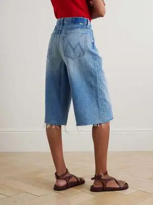 MOTHER The Whole Lot Fray Denim Shorts