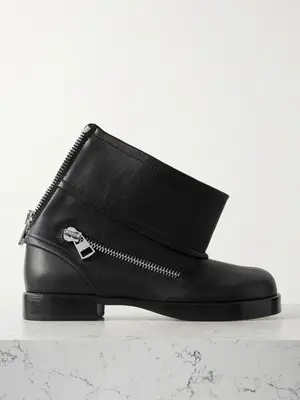 JW Anderson Zip-detailed Leather Ankle Boots