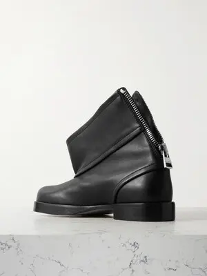 JW Anderson Zip-detailed Leather Ankle Boots