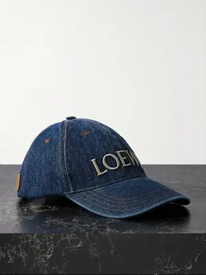 Loewe Paula's Ibiza Embroidered Denim Baseball Cap - Blue