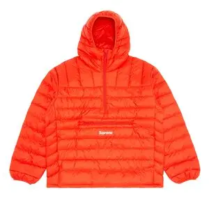 Supreme Micro Down Half Zip Hooded Pullover - Orange