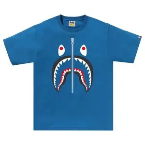 A BATHING APE Shark Tee - Blue