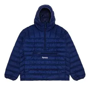 Supreme Micro Down Half Zip Hooded Pullover - Blue
