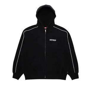 Supreme State Zip Up Hooded Sweatshirt - Black