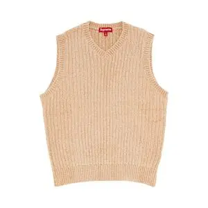 Supreme Chenille Sweater Vest - Tan