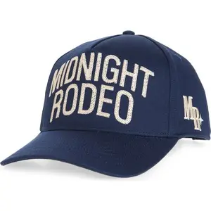 MIDNIGHT RODEO Ffa Chain Stitch Baseball Cap - Antique White And Navy