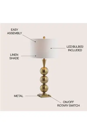 JONATHAN Y Mackenzie 33" Metal Led Table Lamp