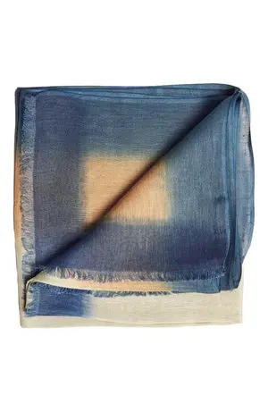 STUDIO VARIOUSLY Oceana Soft Linen Silk Handloom Scarf - Beige