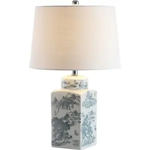 JONATHAN Y Audrey 24.5" Chinoiserie Led Table Lamp - Blue/white