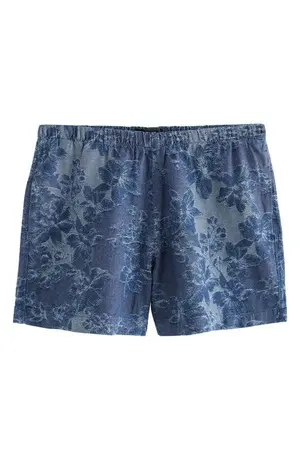 NEXT Floral Jacquard Denim Shorts