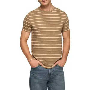 Lucky Brand Stripe Crewneck T-shirt - Kangaroo Multi