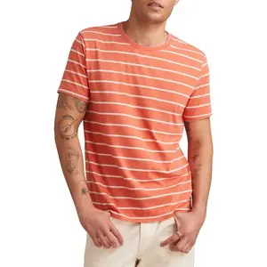 Lucky Brand Stripe Crewneck T-shirt Orange Multi