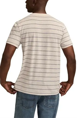Lucky Brand Stripe Crewneck T-shirt - White