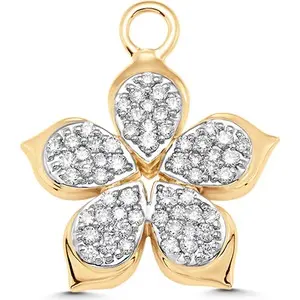 Sara Weinstock Lierre Full Flower Charm - Yellow Gold/ Diamond
