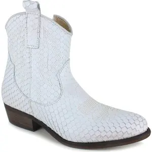 ZIGI ARTISAN Mireya Embossed Western Boots - Light Blue
