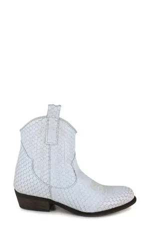 ZIGI ARTISAN Mireya Embossed Western Boots - Light Blue