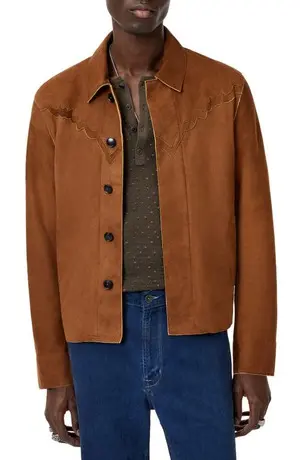John Varvatos Marlee Suede Western Jacket