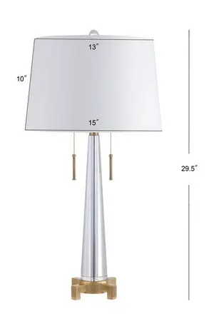 JONATHAN Y Zoe 29.5" 2-light Crystal Led Table Lamp