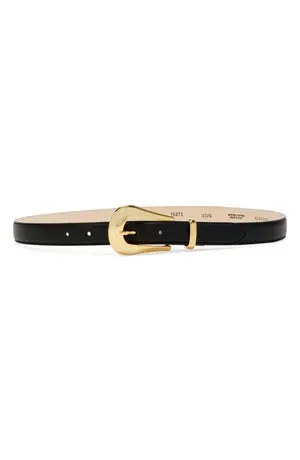 AUREUM No. 17 Suede Belt - Black/gold