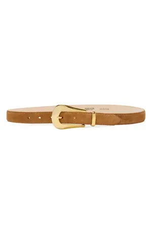 AUREUM No. 17 Suede Belt - Honeycomb Suede/ Gold