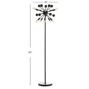 JONATHAN Y Orbit 10-light 63" Modern Sputnik Metal Led Floor Lamp