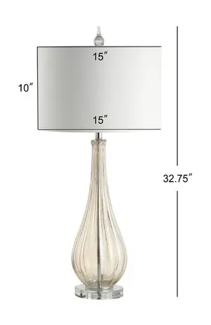 JONATHAN Y Dew Drop 32.75" Glass/crystal Led Table Lamp