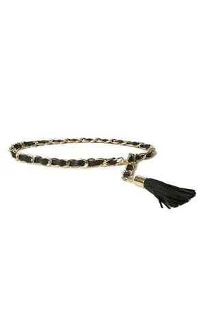 B-LOW THE BELT B-Low The Belt Gwen Leather And Chain Belt