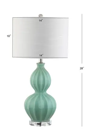 JONATHAN Y Faye 28" Glass Led Table Lamp