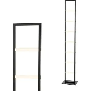 JONATHAN Y Ivan 59.3" Minimalist Modern Iron Ladder Dimmable Integrated Led Floor Lamp - Black