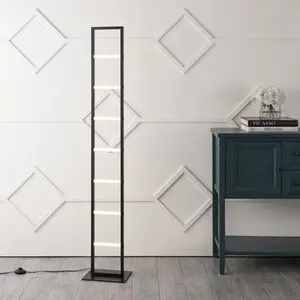 JONATHAN Y Ivan 59.3" Minimalist Modern Iron Ladder Dimmable Integrated Led Floor Lamp