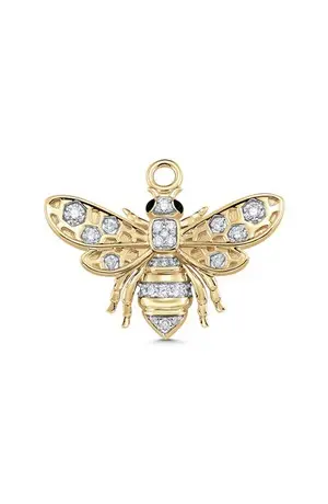 Sara Weinstock Queen Bee Diamond Charm - Yellow Gold