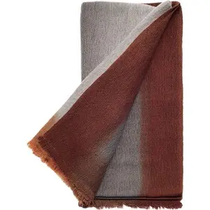 STUDIO VARIOUSLY Handloom Handspun Merino Throw - Brown