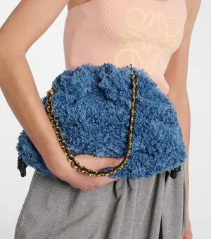 Loewe Flamenco Denim Clutch