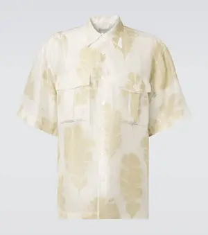 Dries Van Noten Printed Silk Bowling Shirt