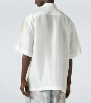 Dries Van Noten Printed Silk Bowling Shirt