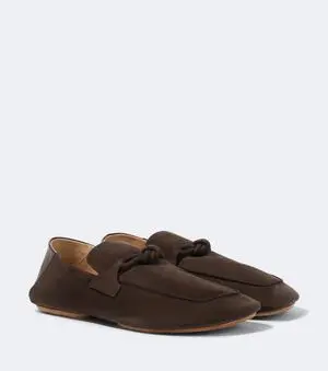 Bottega Veneta Daddy Suede Loafers - Brown